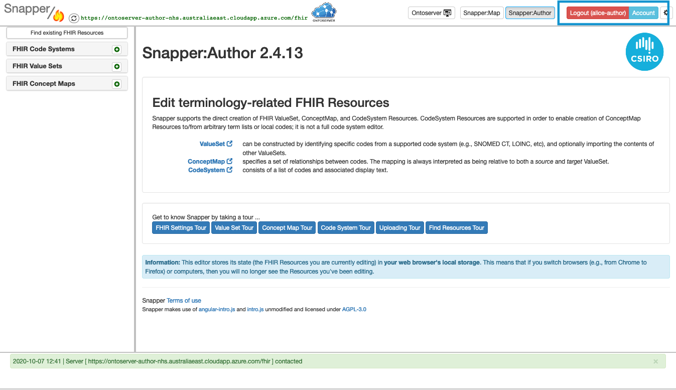 How to login to Snapper – Ontoserver